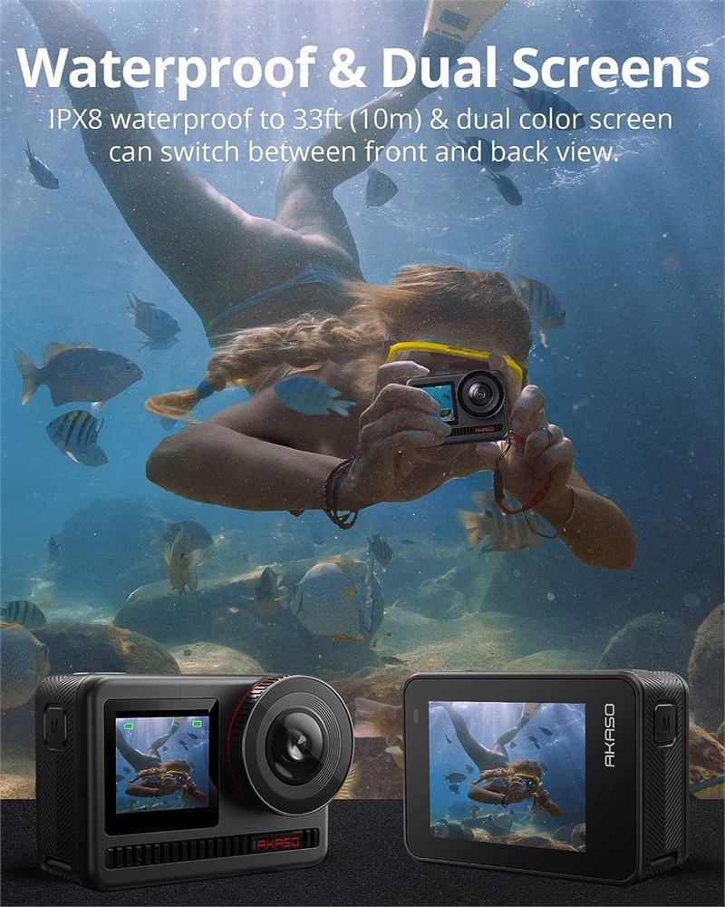 BidBid - AKASO Brave 8 4K60 Action Camera, 48MP, Touchscreen ...